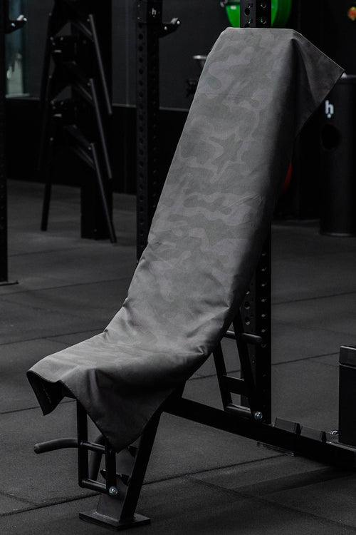 Camouflage Hooded Gym Towel | Stays Put on Benches
