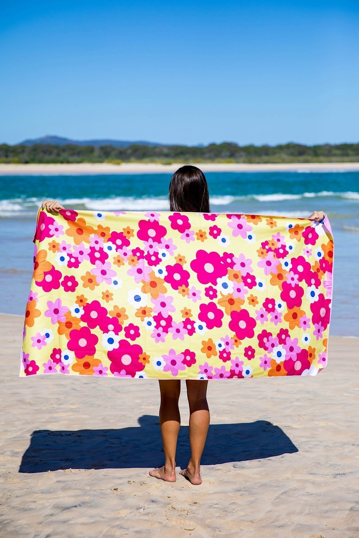 Daisy Beach Towel | Pink, Sand Free & Personalised - Cheeky Winx